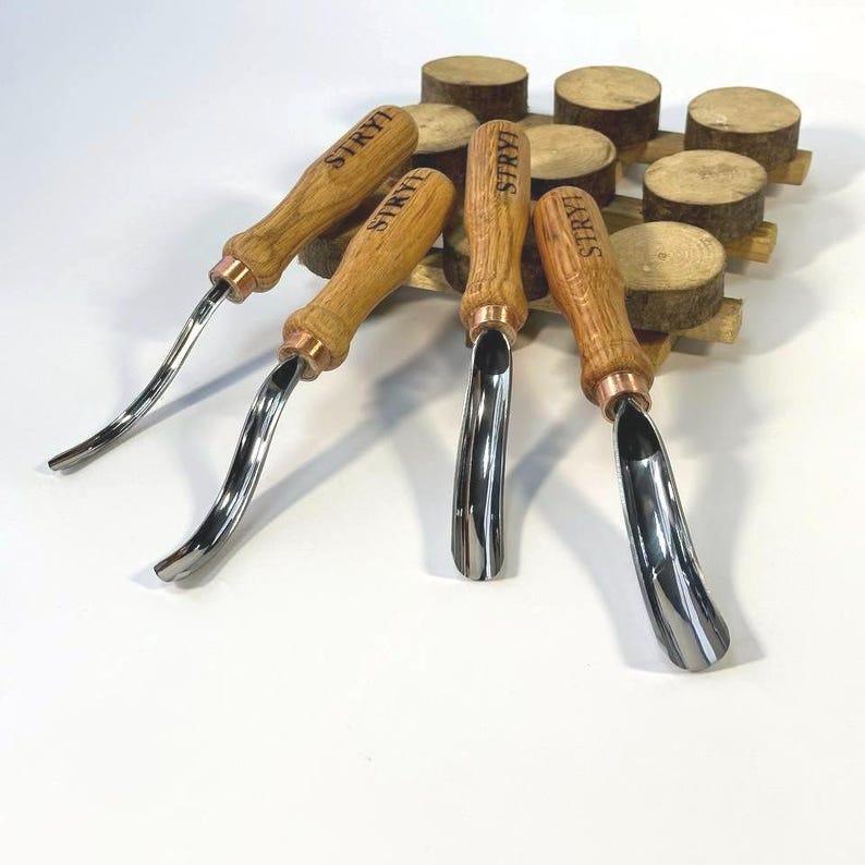 Handmade Long Bent Gouge, Perfect Wood Carving Supplies, Wood Carving ...