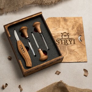 Wood Carving Tools Set, Wood Carving Kit, Personalized Gift for Husband ...