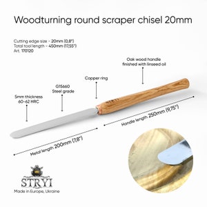 Round Scraper 20mm, Woodcarving Tool, Lathe Chisel, Woodturning Chisel ...