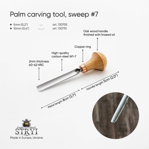 Palm Gouge Sweep, Wood Carving Tools, Forged Steel Tool, Detailing ...