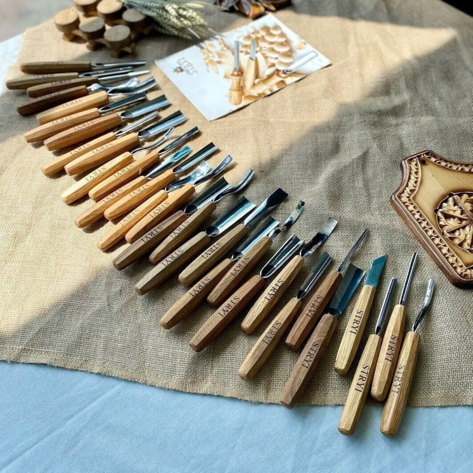 Stryi 31-piece Wood Carving Gouge Set, Woodcraft Toolset - Etsy