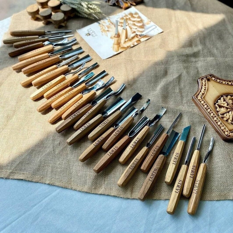 Stryi 31-piece Wood Carving Gouge Set, Woodcraft Toolset - Etsy