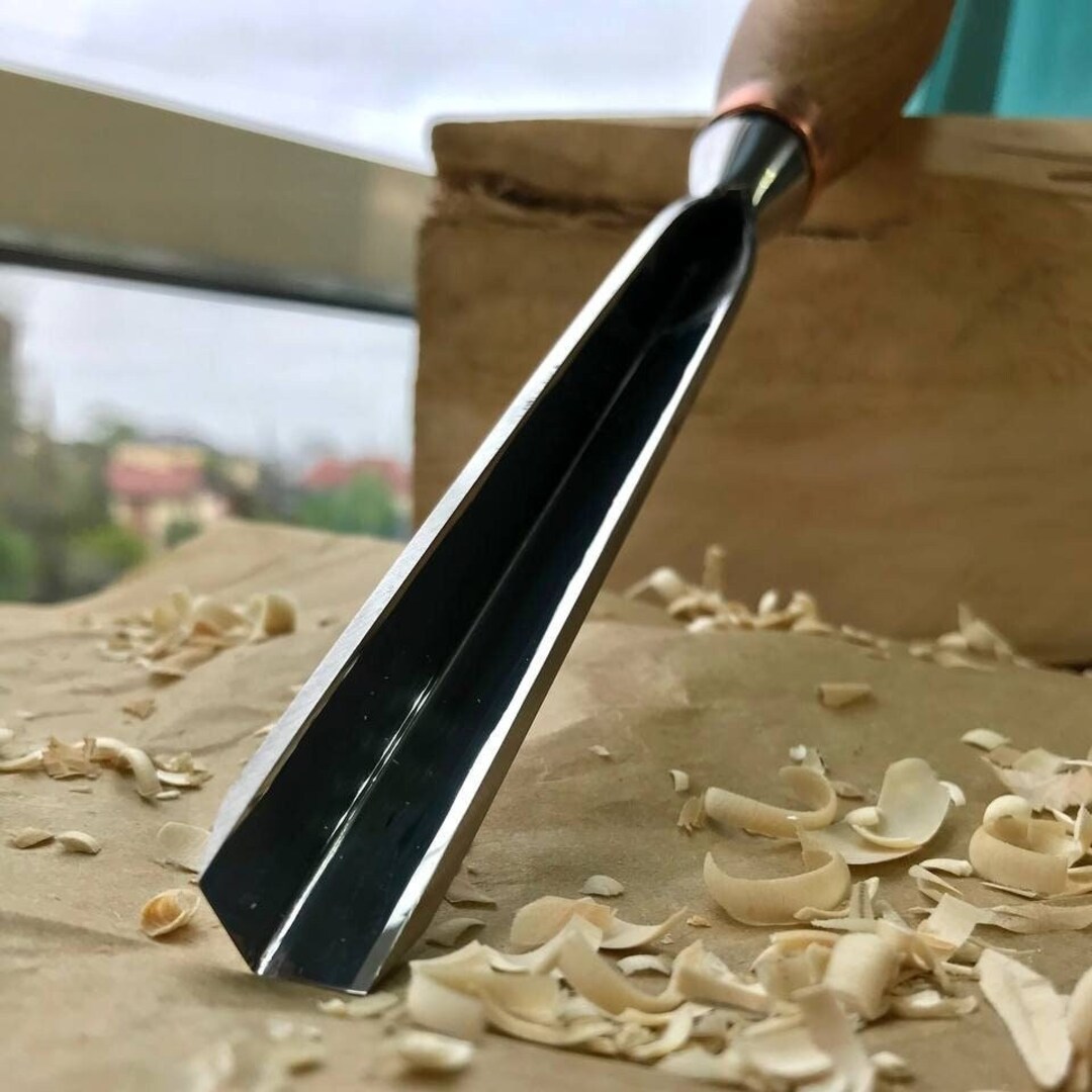 Sculpture V-parting Chisel 90 Degree, Wood Carving Tools, Hand Forged ...