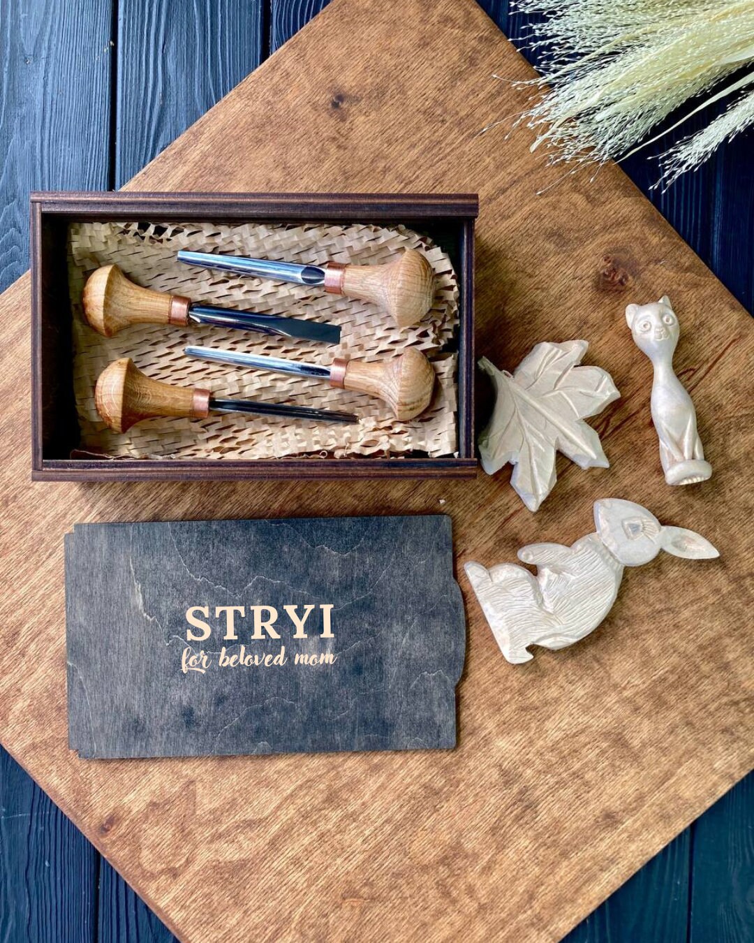 Palm Carving Chisel Gift Box, Set of 4 Palm Chisels for Detailed ...