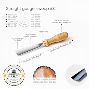 Gouges Set, Chisel Set, Stryi Carving Tools, Gift for Carver, Gift for ...