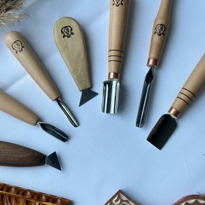 Set of 7 Wood Carving Tools, Wood Craft Tools, Chip Carving Set, Craft ...