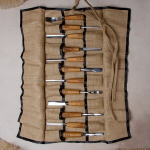 Wood Carving Set 12 Gouges, Straight and Bent Gouges in Case, Wood ...