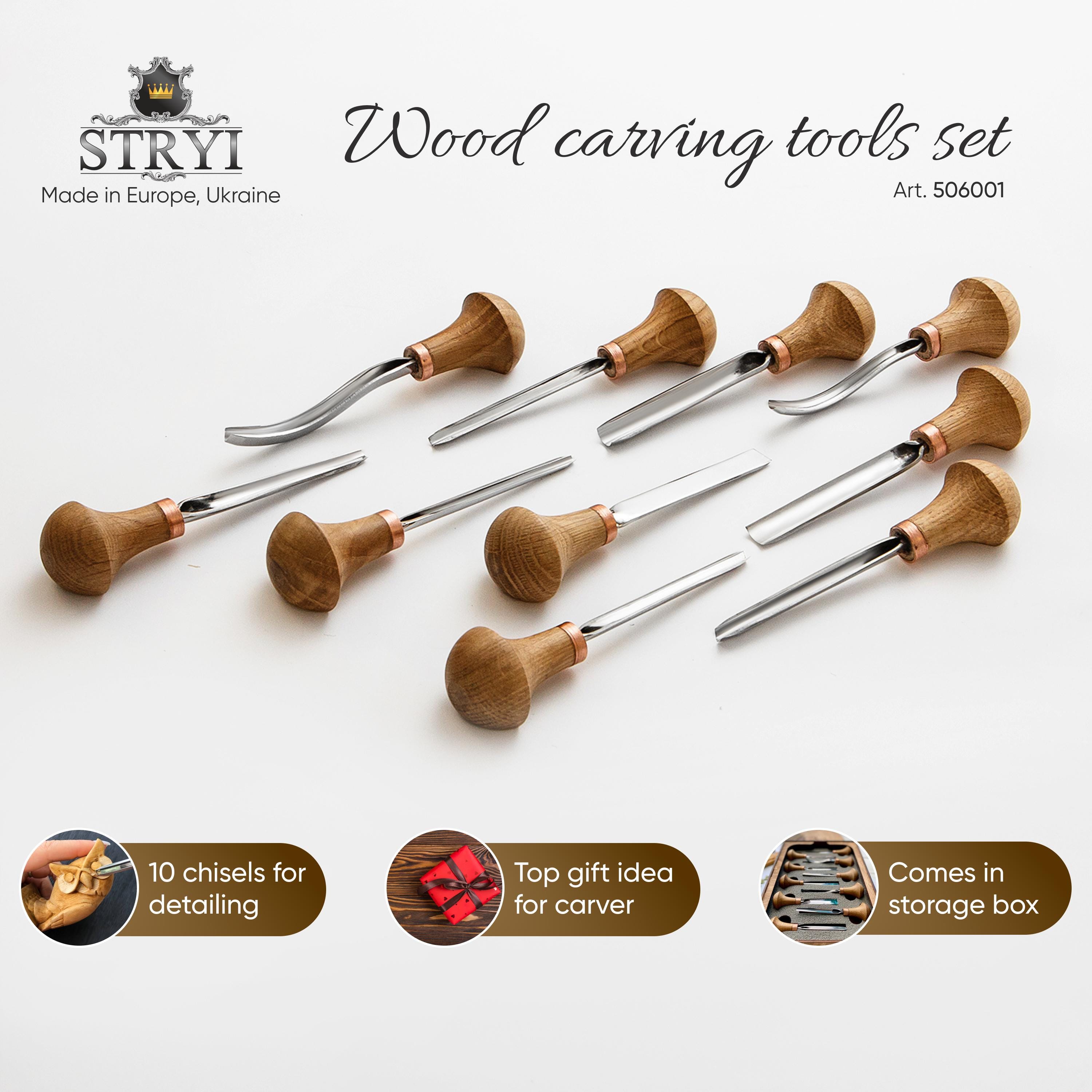 Micro Wood Carving Chisels, 10-piece Palm Set, Gravers & Burins - Etsy
