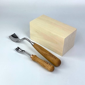 Bent Gouges Set: Forged Bowl & Spoon Carving Tools, Gift for Crafter ...