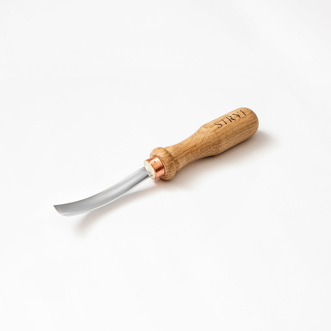 Gouge Long Bent Chisel STRYI, 5g Profile, Profi Woodcarving Tools ...
