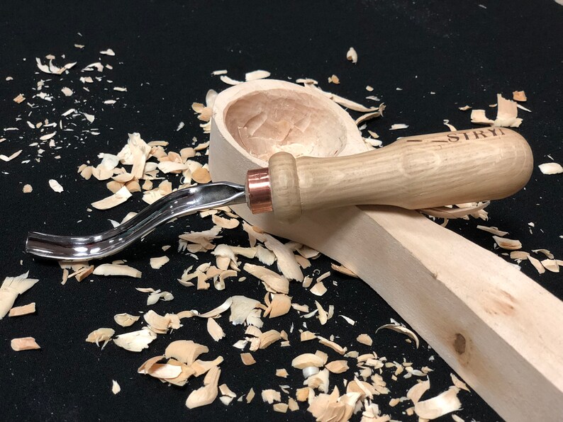 Gouge Long Bent Chisel STRYI 5g Profile Profi Woodcarving - Etsy