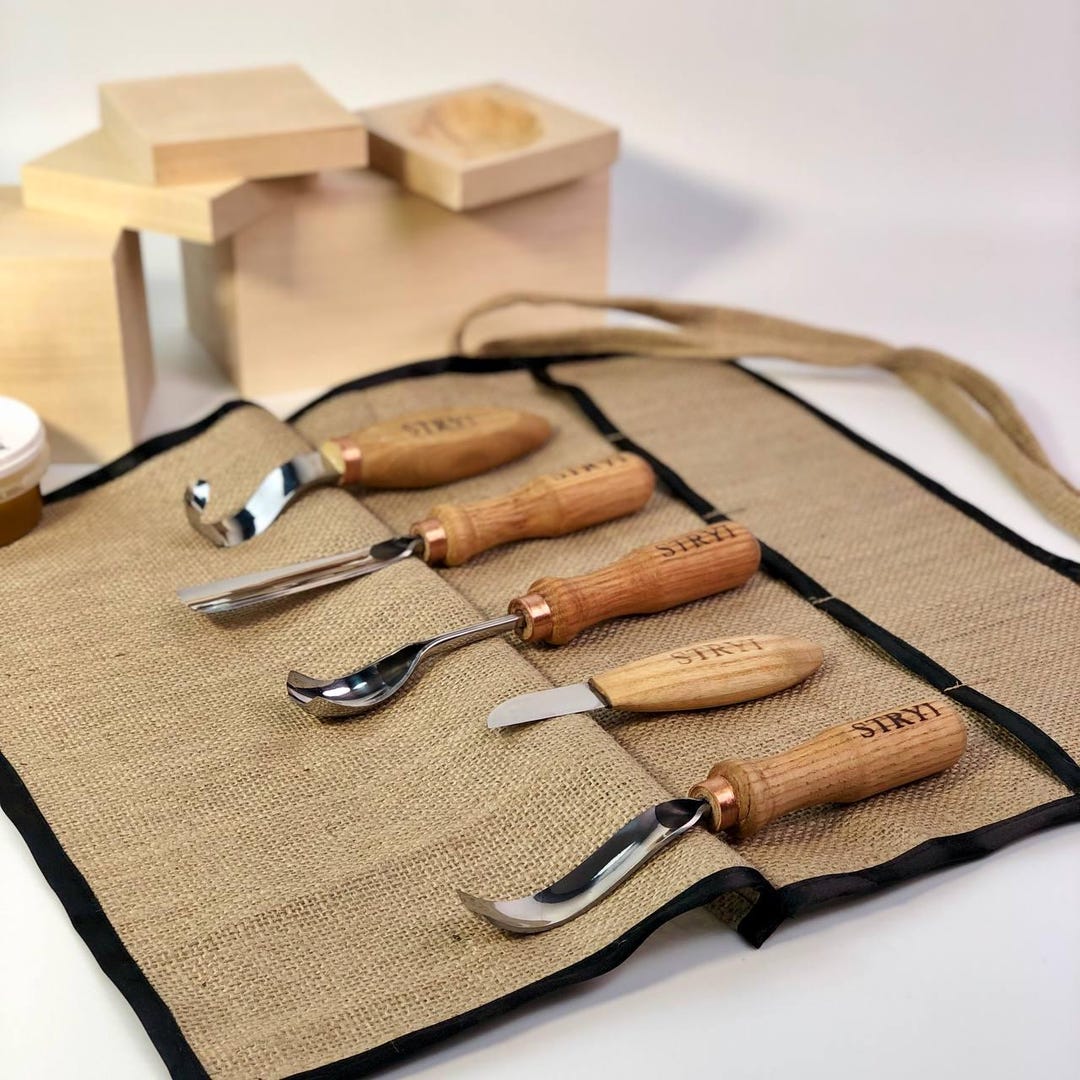 Spoon and Kuksa Carving Kit, Bowl Carving Set, Wood Carving Toolset ...