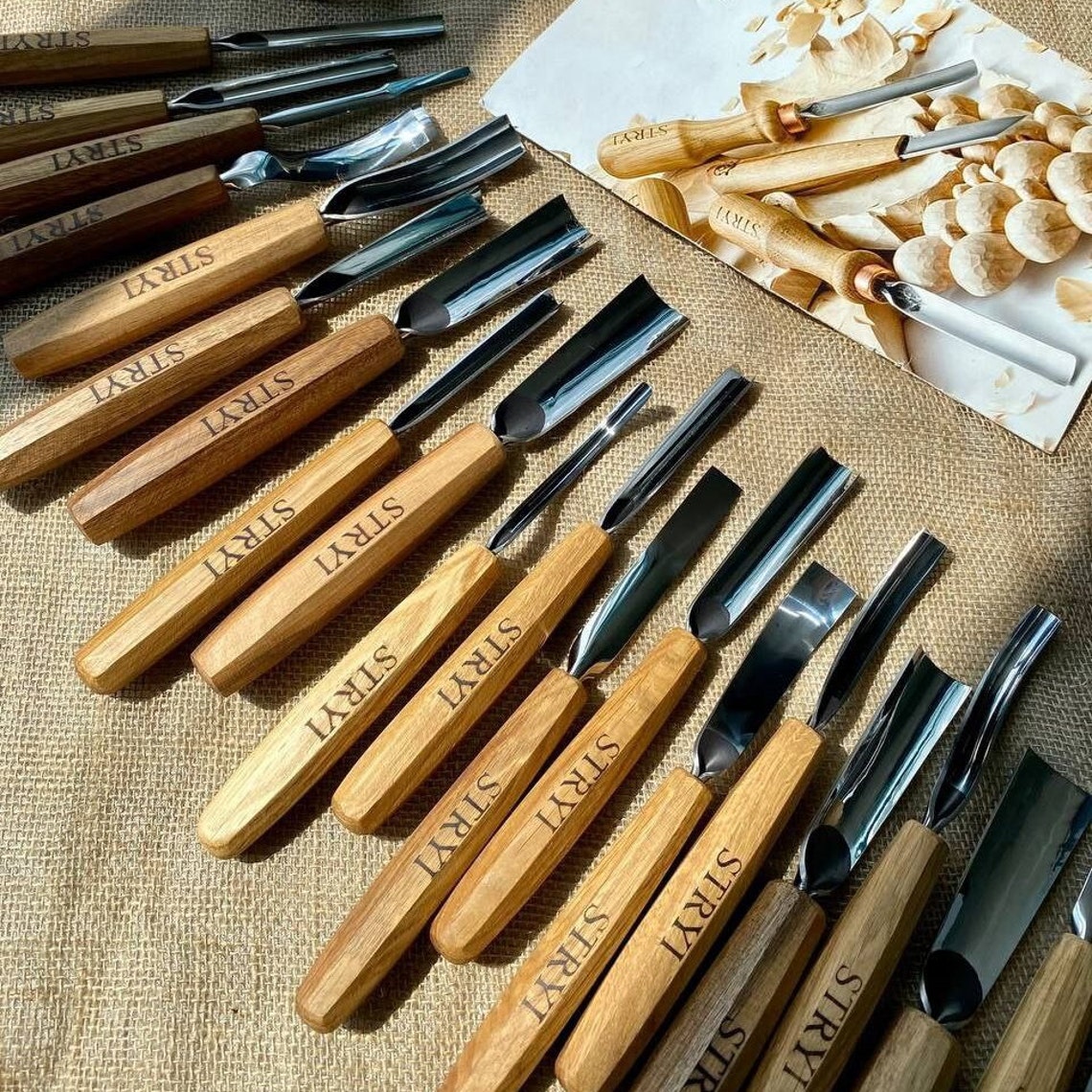 Stryi 31-piece Wood Carving Gouge Set, Woodcraft Toolset - Etsy