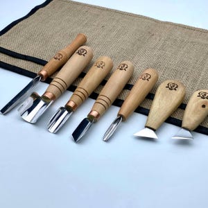 Set of 7 Wood Carving Tools, Wood Craft Tools, Chip Carving Set, Craft ...