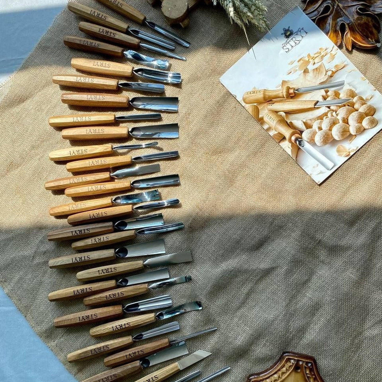 Stryi 31-piece Wood Carving Gouge Set, Woodcraft Toolset - Etsy