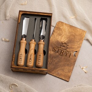 Forged Steel Wood Carving Tools, Gouge Set With Oak Handle - Etsy