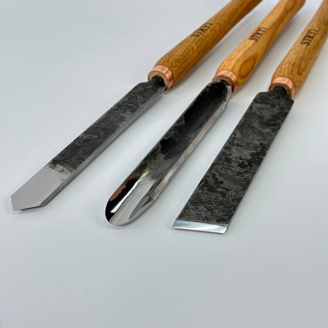 Wood Turning Tools Set of 3 Pcs, Woodworking Tools, Woodturning Chisels ...