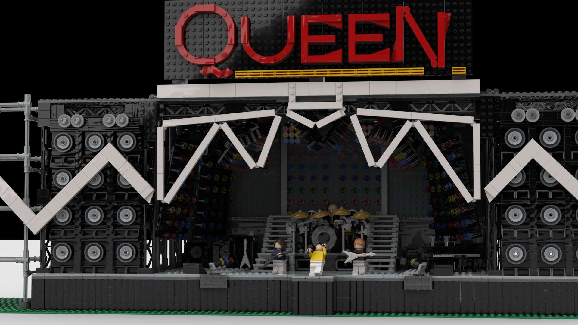 Designed With Original Lego Parts. Building ROCK CONCERT STAGE. Queen ...