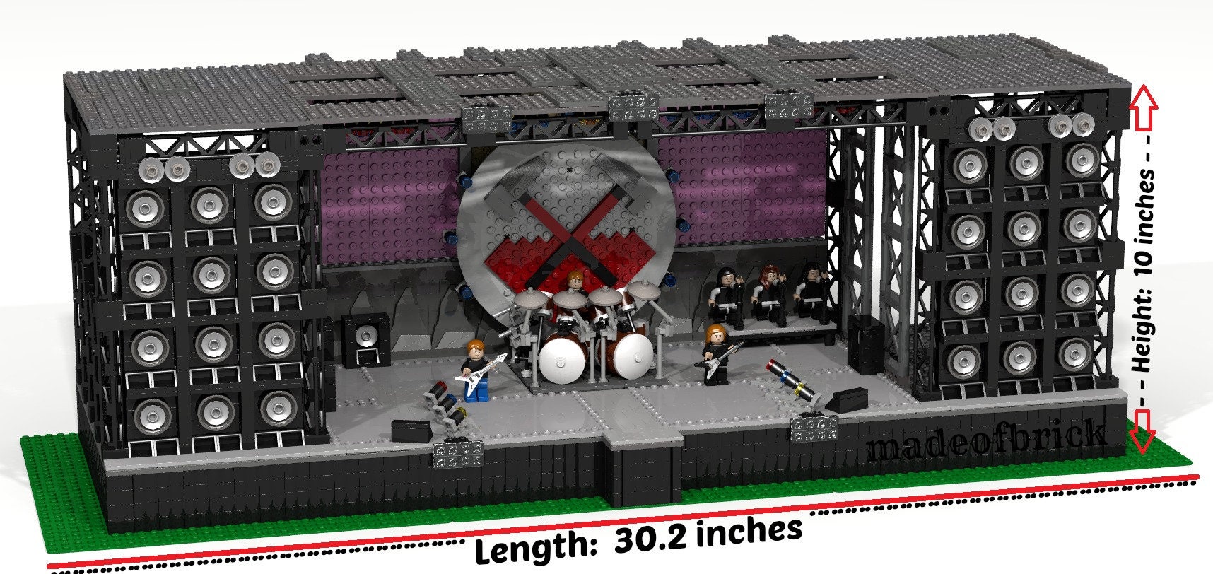 Entworfen mit Original Lego-Teilen. Gebäude ROCK KONZERT | Etsy