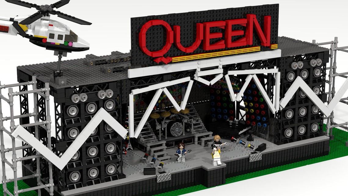 Designed With Original Lego Parts. Building ROCK CONCERT STAGE. Queen ...