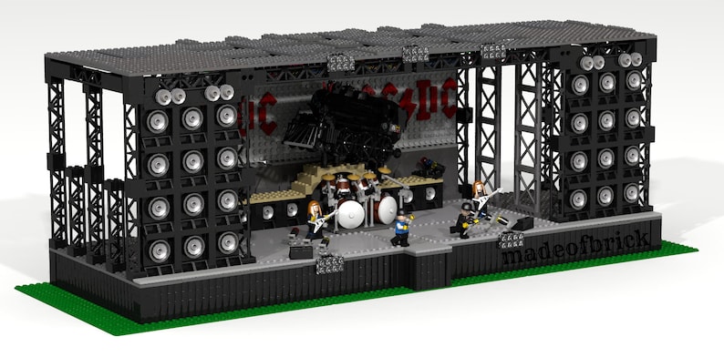 Designed With Original Lego Parts. Building ROCK Concert Stage. AC DC ...