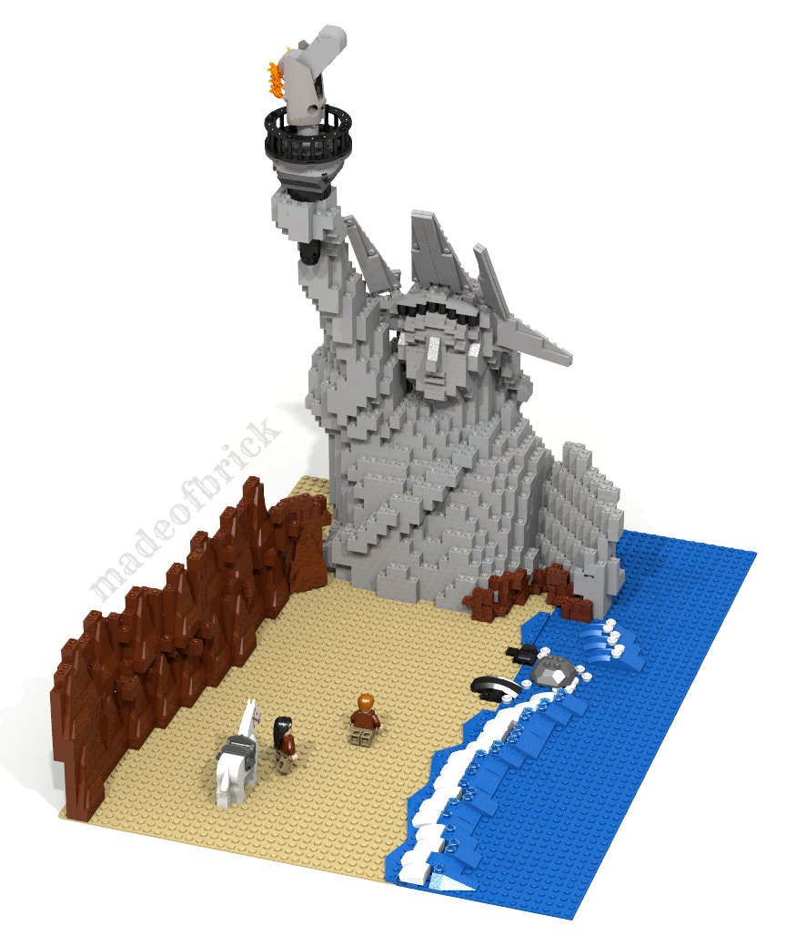 Designed With Original Lego Parts. PLANET of THE APES. Scene From the ...