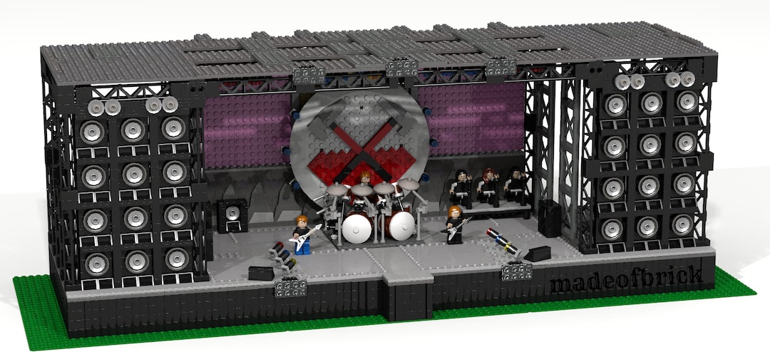 Designed With Original Lego Parts. Building ROCK CONCERT STAGE. Pink ...