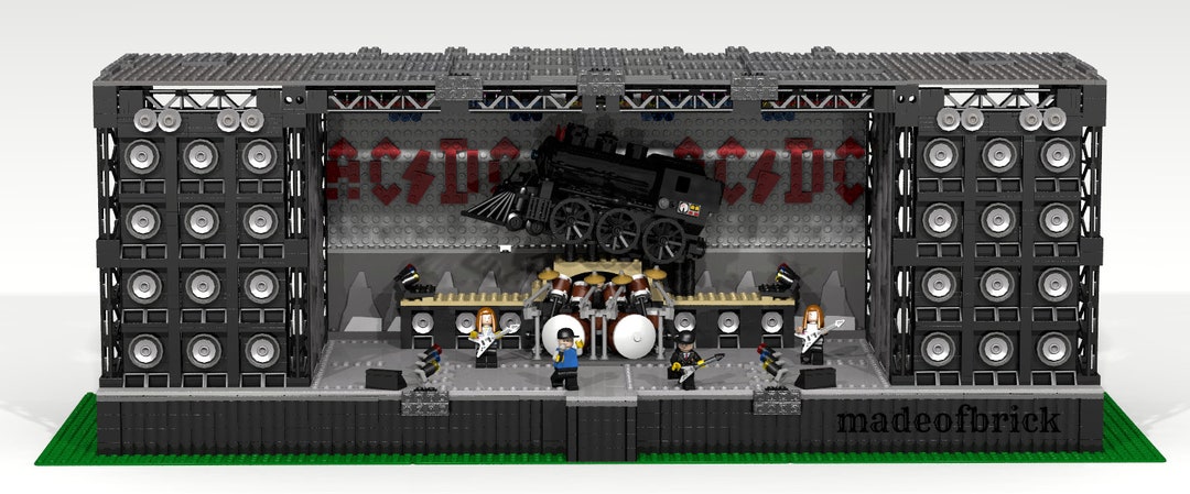 Designed With Original Lego Parts. Building ROCK Concert Stage. AC DC ...