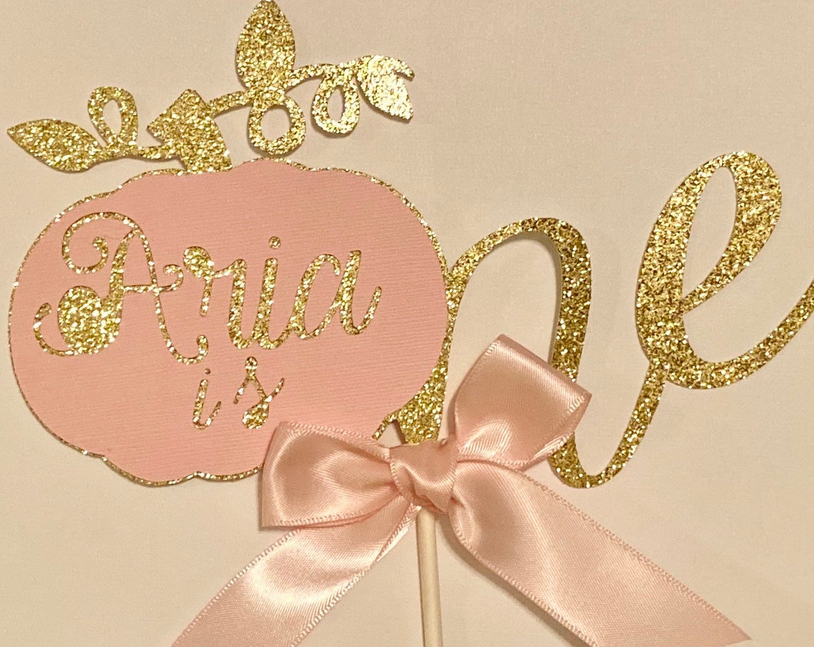 Pumpkin Cake Topper pumpkin Birthday Party Our Little - Etsy