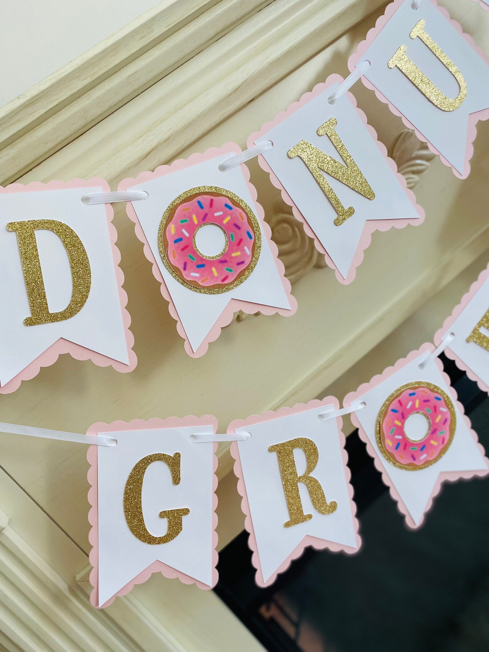 Donut Grow Up Donut Birthday Banner Donut First Birthday - Etsy