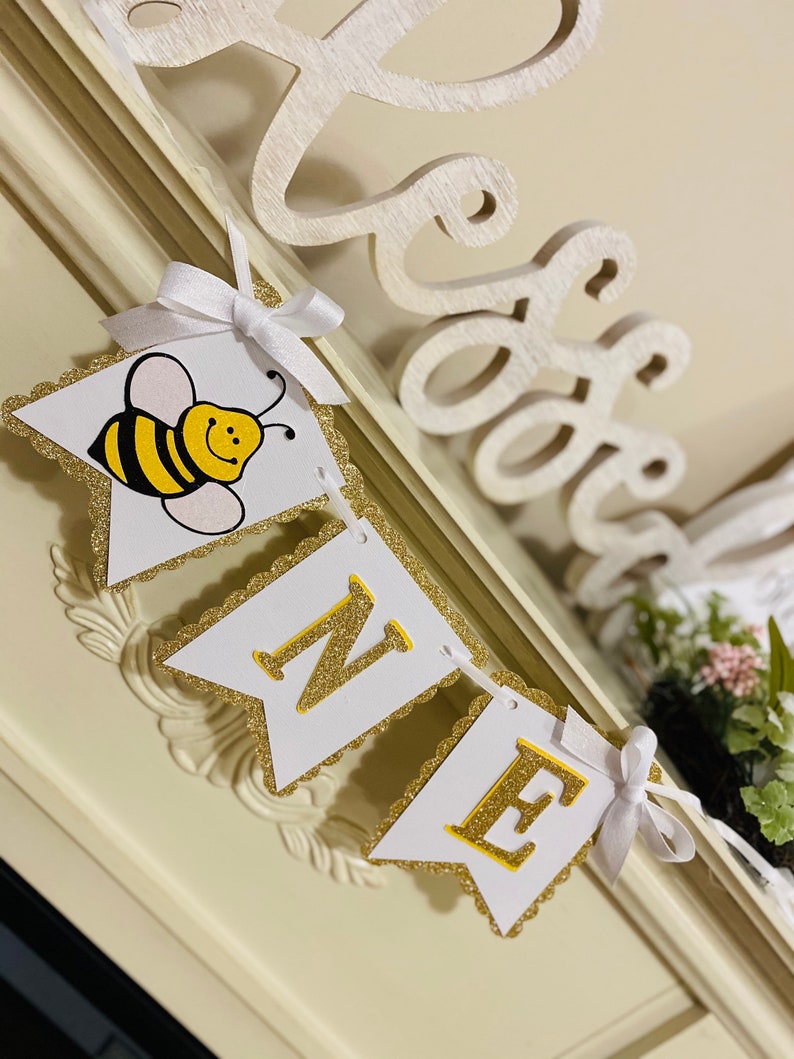 Bee High Chair Banner Fun to Bee One honey Bee First - Etsy