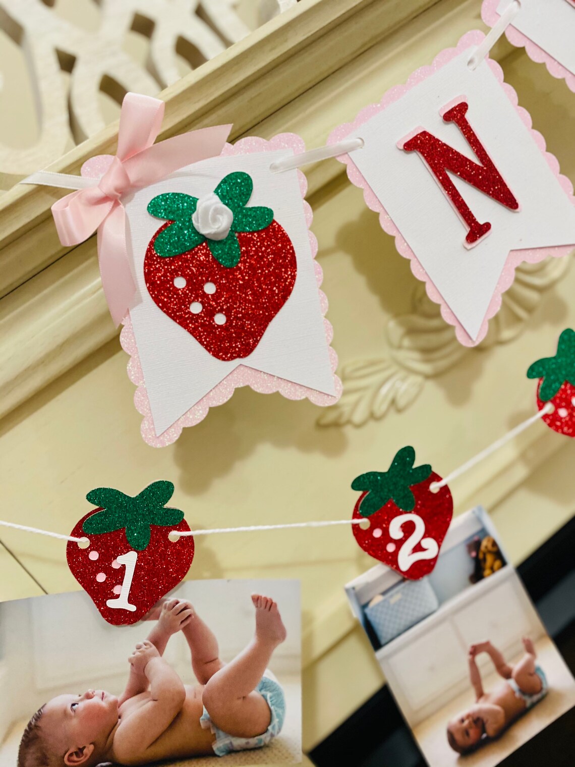 Strawberry Birthday Decorations Strawberry Birthday Banner . - Etsy