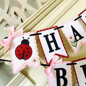Ladybug Birthday Banner, Ladybug Birthday Decorations, Ladybug Party ...