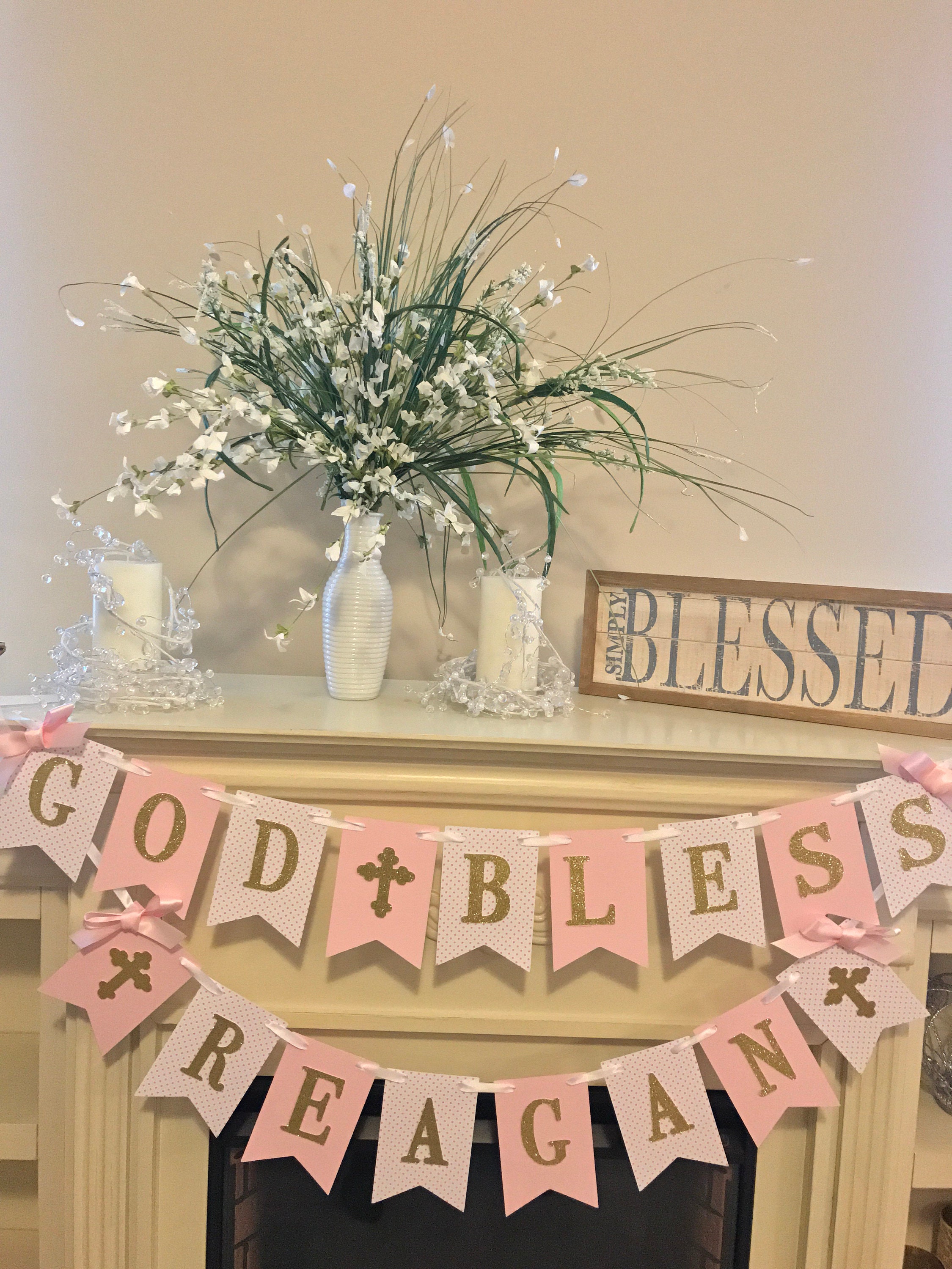 Baptism Banner Baptism Decorations christening Banner - Etsy
