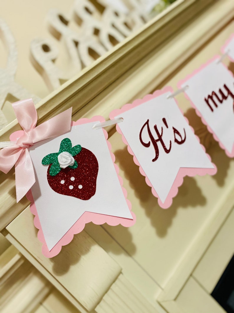 Strawberry Birthday Decorations Strawberry Birthday Banner . | Etsy