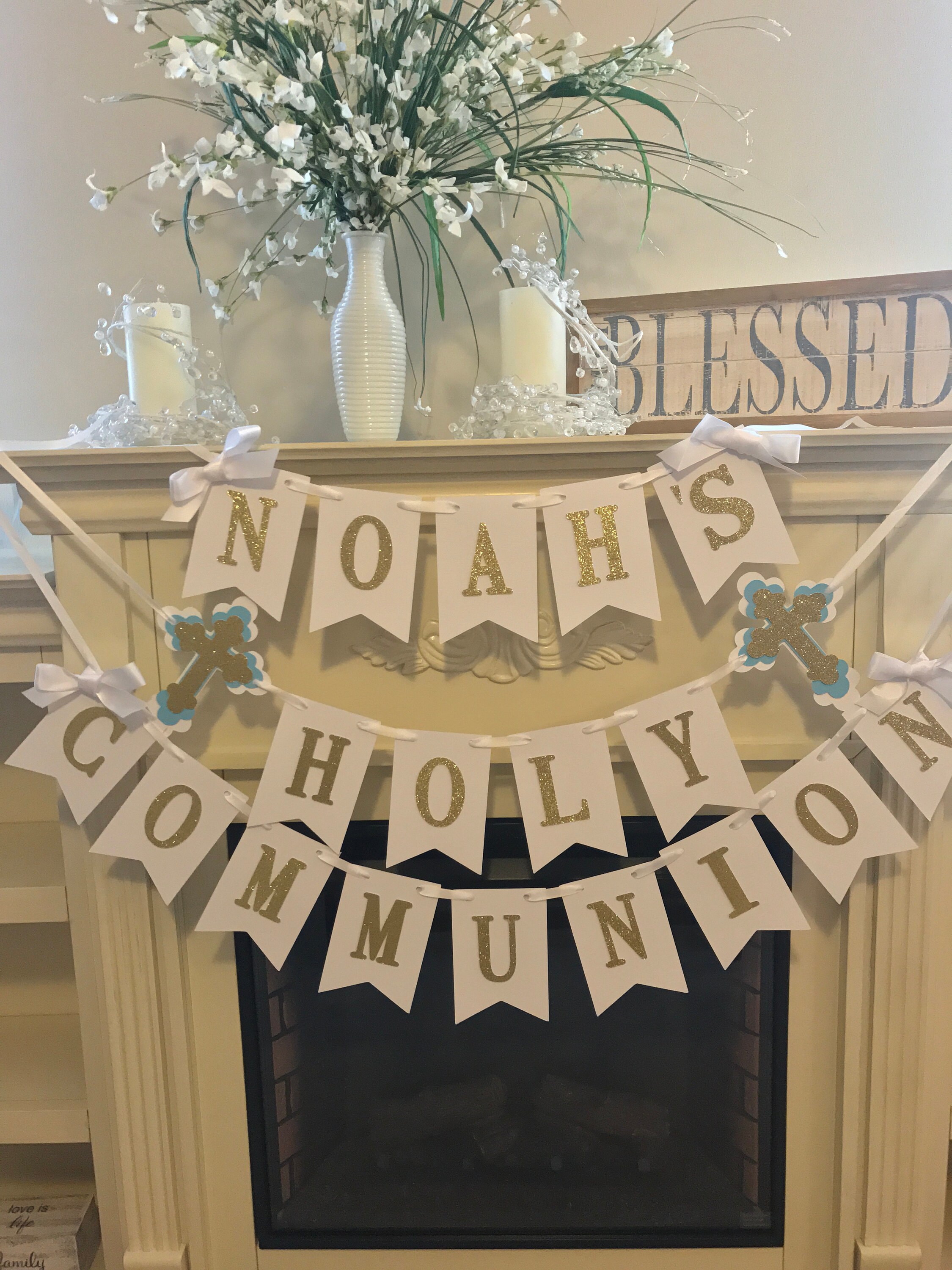 First Communion Banner First Holy Communion Decorations - Etsy