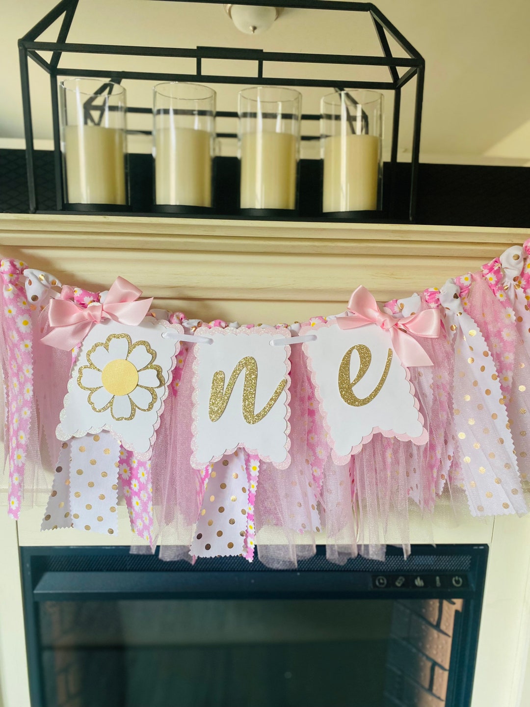Daisy Birthday Party Garland , Daisy High Chair Banner ,smash Cake ...