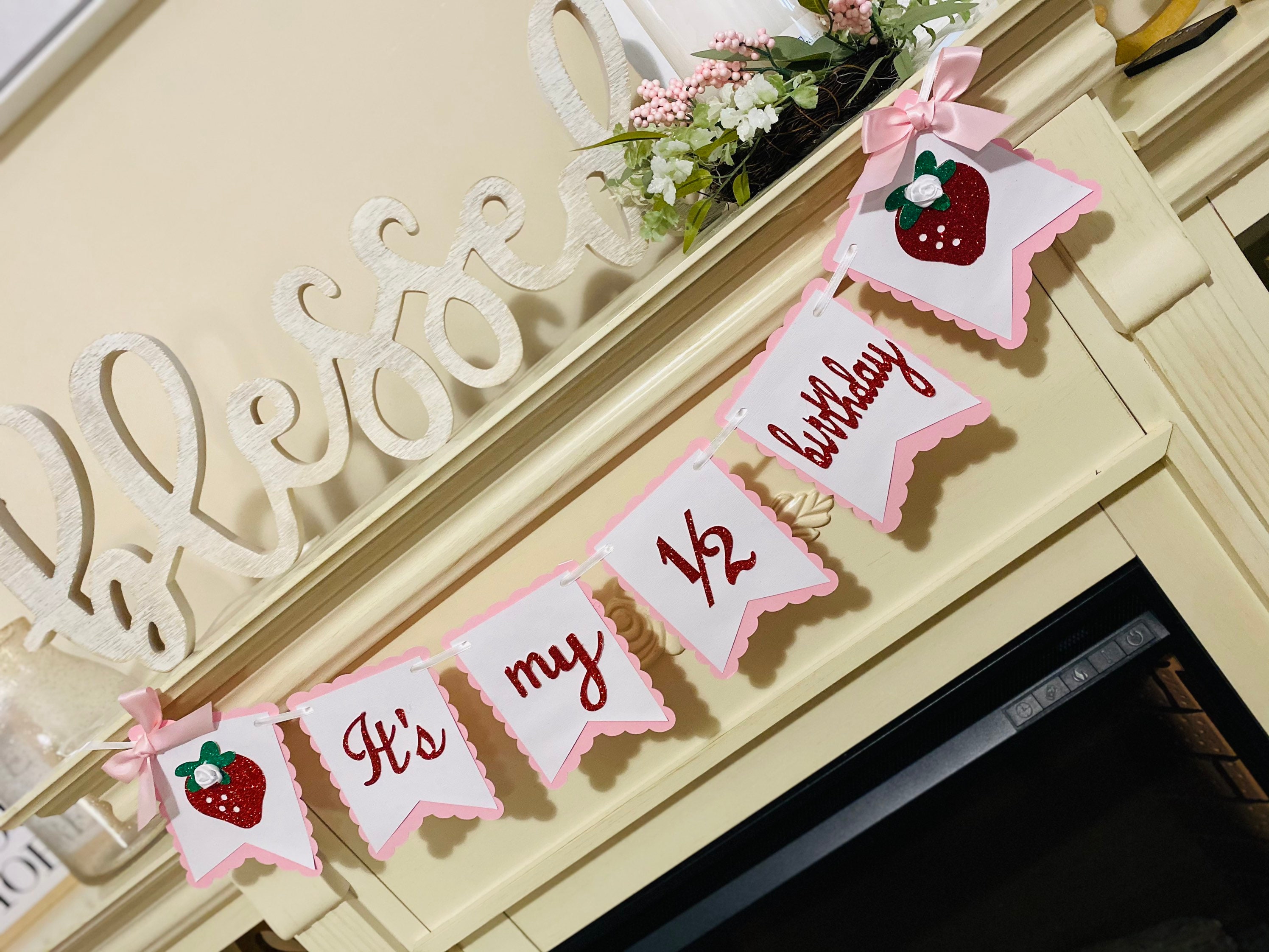 Strawberry Birthday Decorations Strawberry Birthday Banner . | Etsy