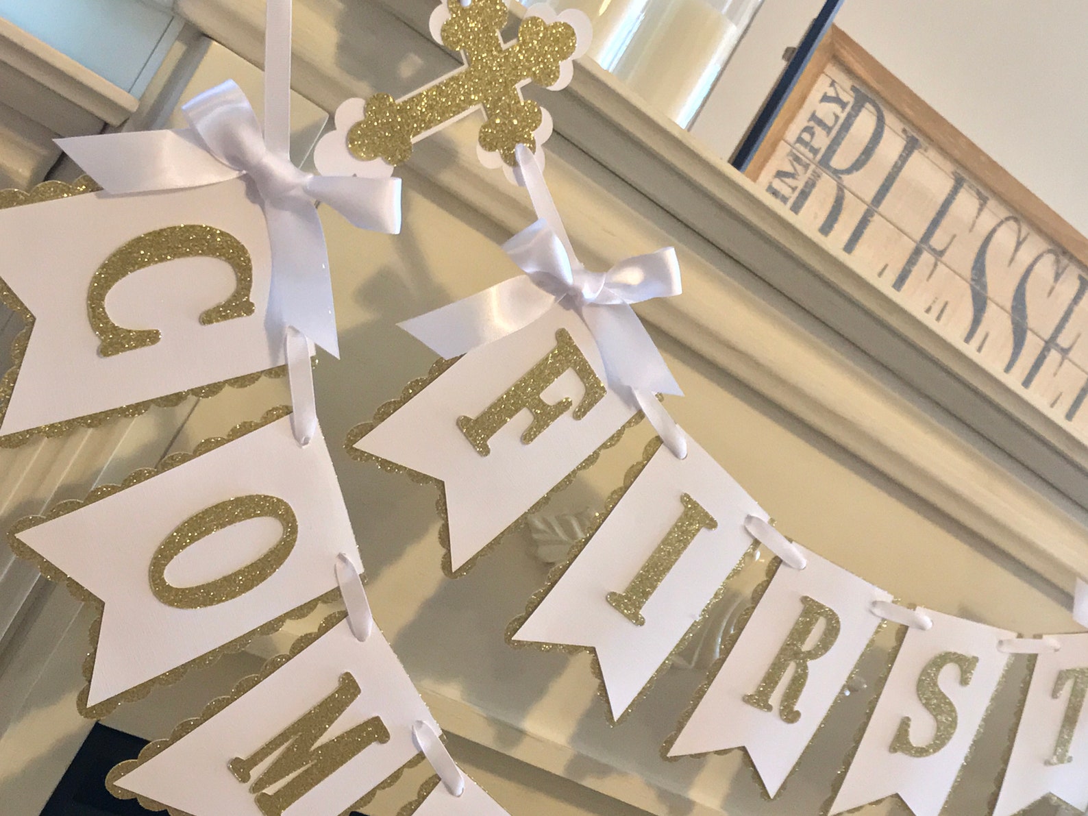 First Holy Communion god Bless Banner Banner for - Etsy