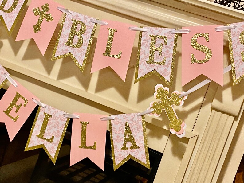 Baptism Decorations christening Banner Baptism Banner Girl - Etsy