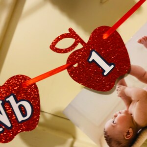 Apple Birthday Decorations, Apple Photo Banner Apple High Chair Banner ...