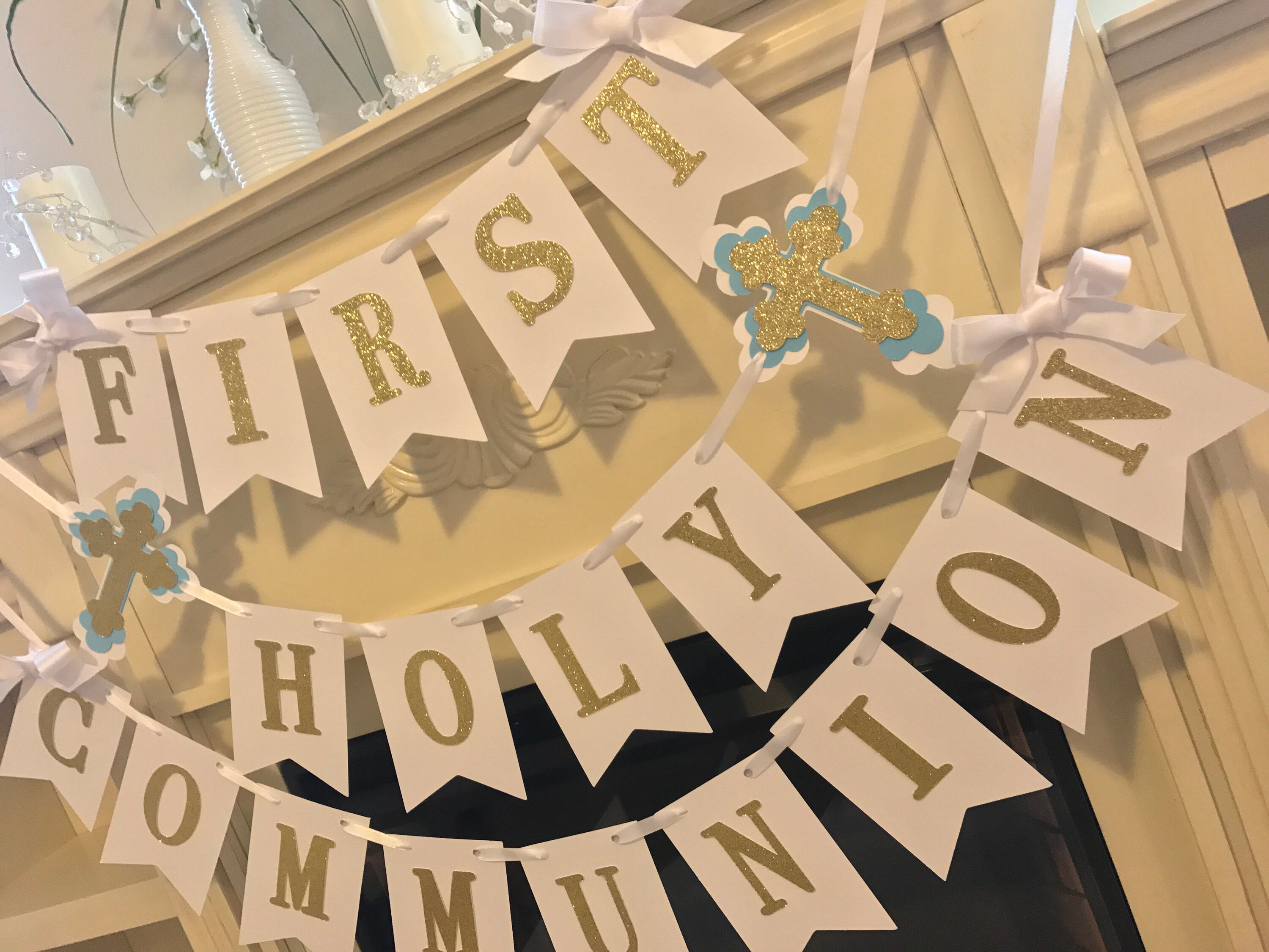 Holy Communion Banner Banner For Christening Baptism First | Etsy