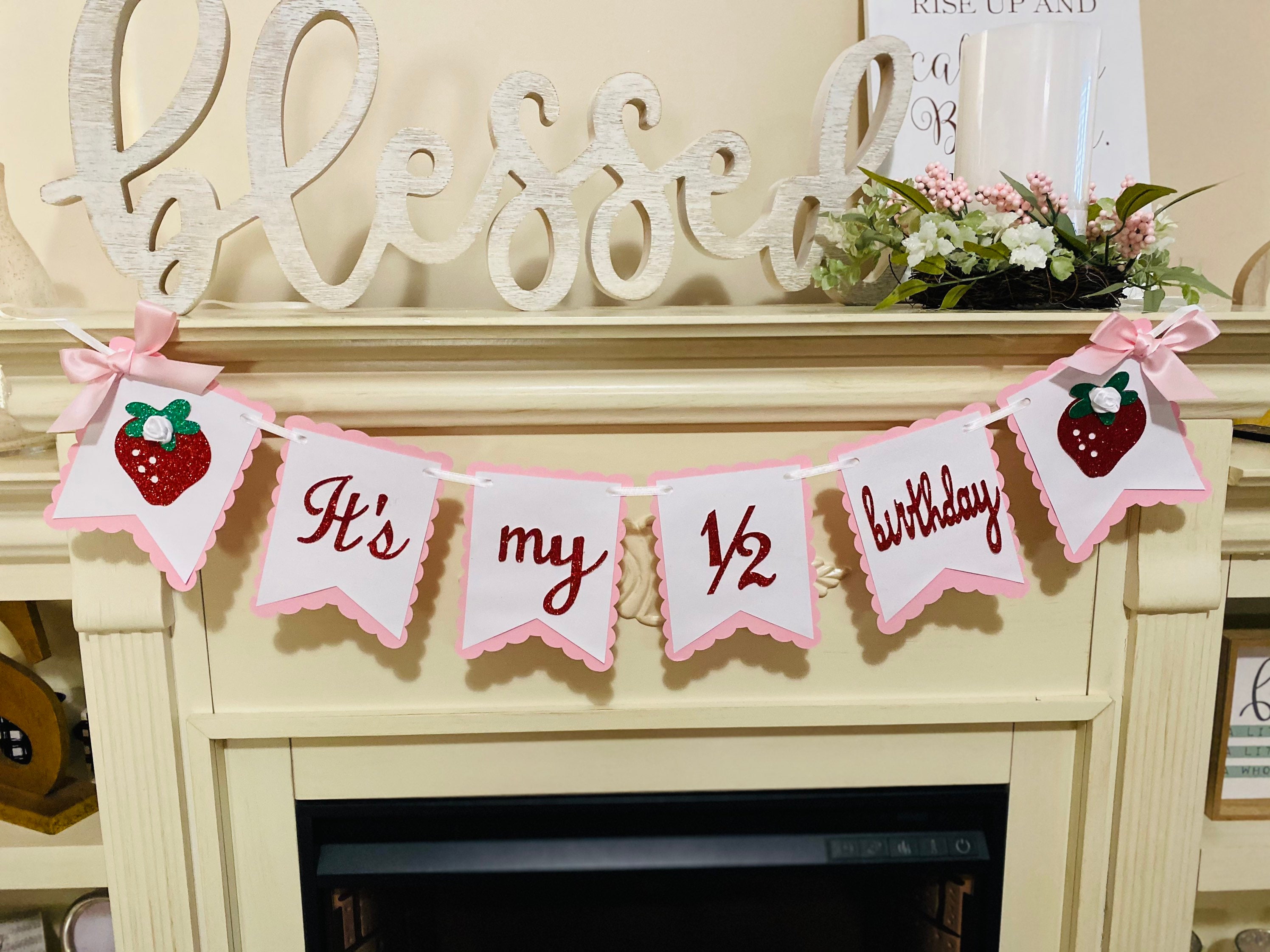 Strawberry Birthday Decorations Strawberry Birthday Banner . | Etsy