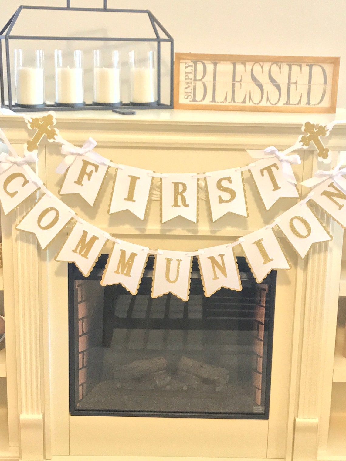 First Holy Communion god Bless Banner Banner for - Etsy