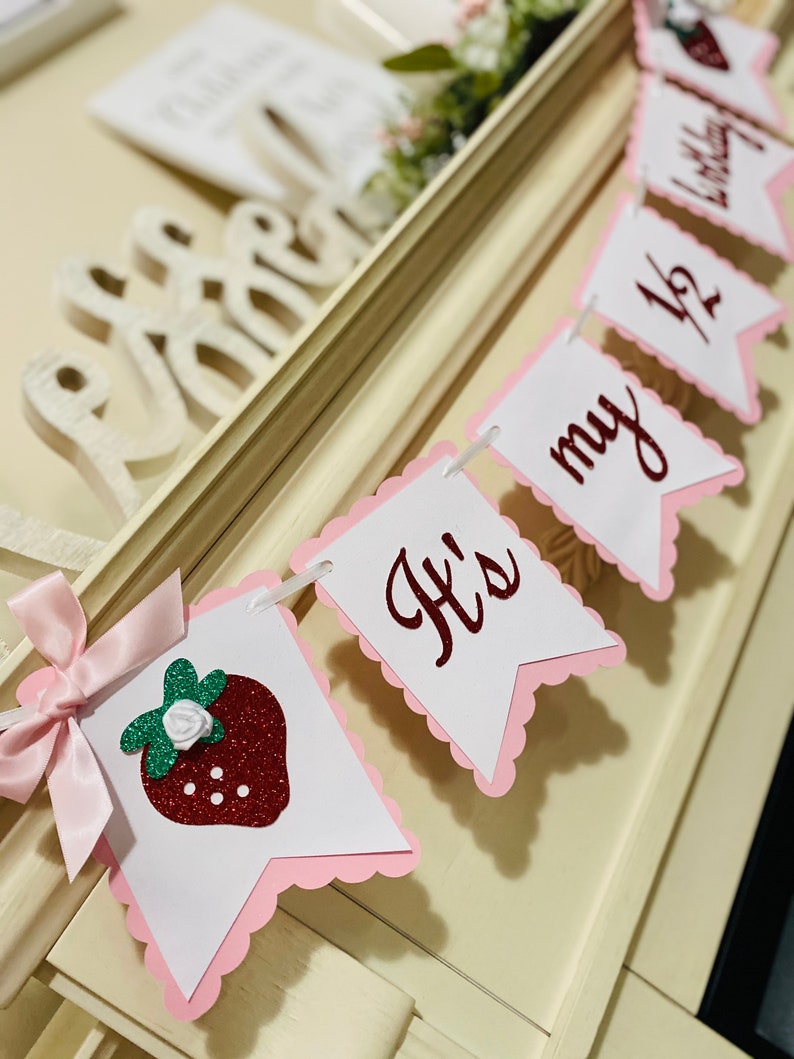 Strawberry Birthday Decorations Strawberry Birthday Banner . - Etsy