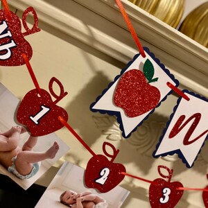 Apple Birthday Decorations, Apple Photo Banner Apple High Chair Banner ...