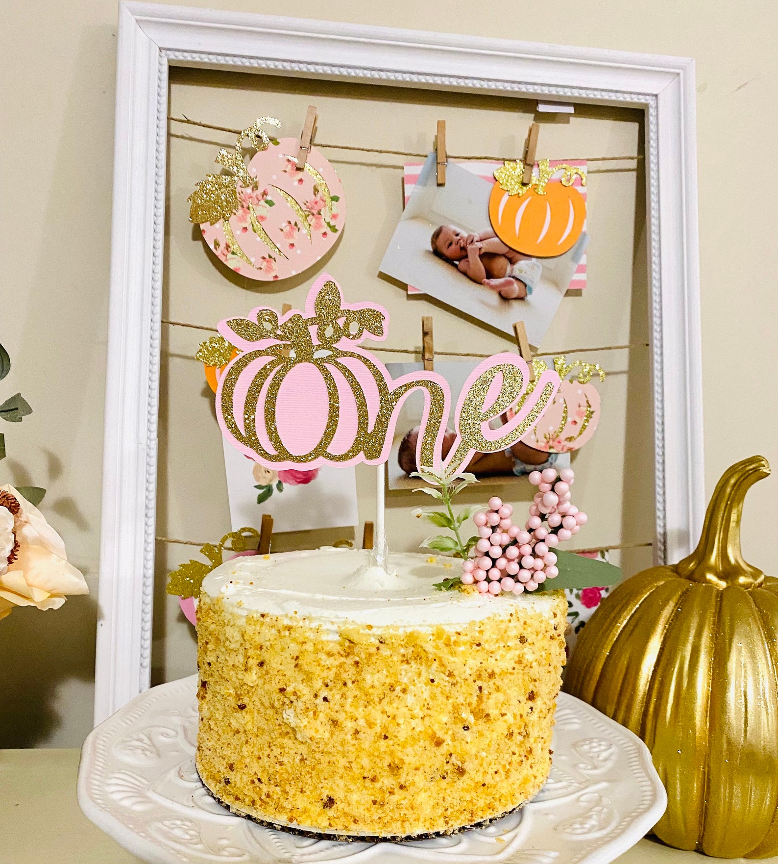 Pumpkin Cake Topper pumpkin Smash Cake Topperour Little - Etsy