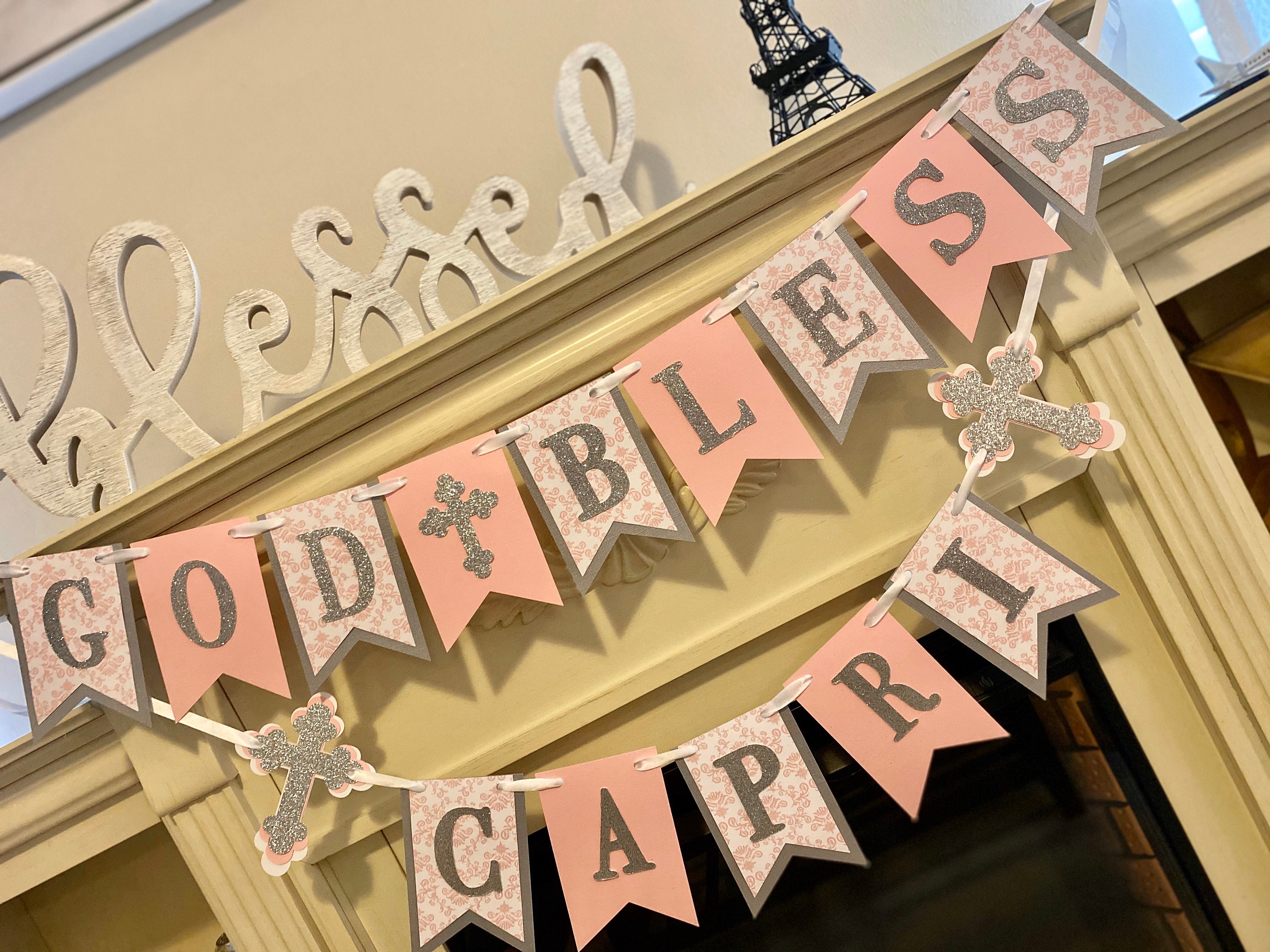 Baptism Banner Christening Banner First Communion Banner | Etsy