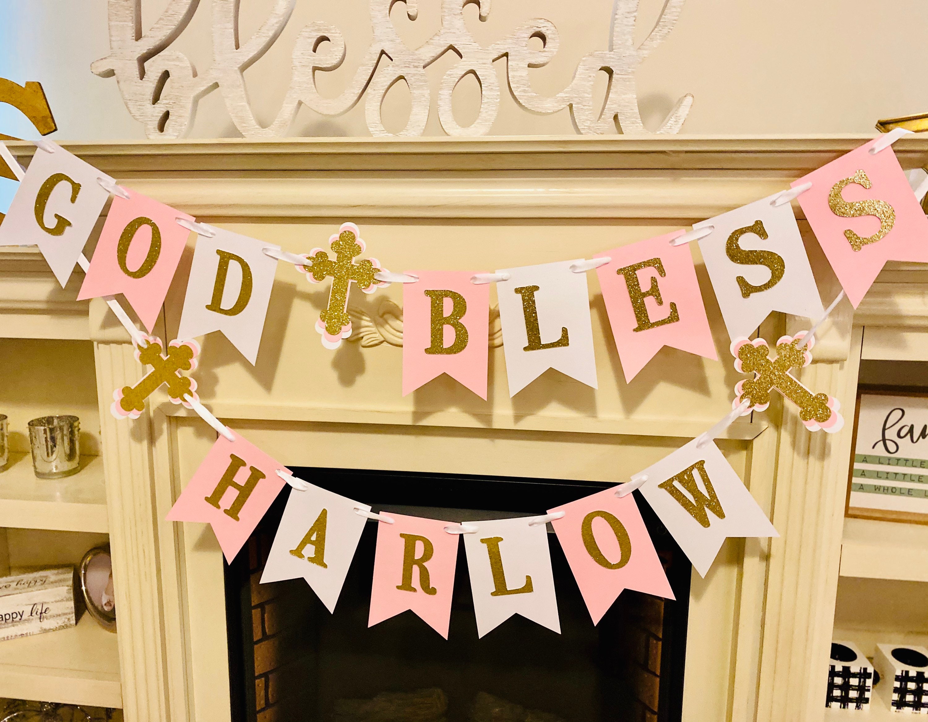 Baptism Banner Baptism Decorations christening Banner | Etsy