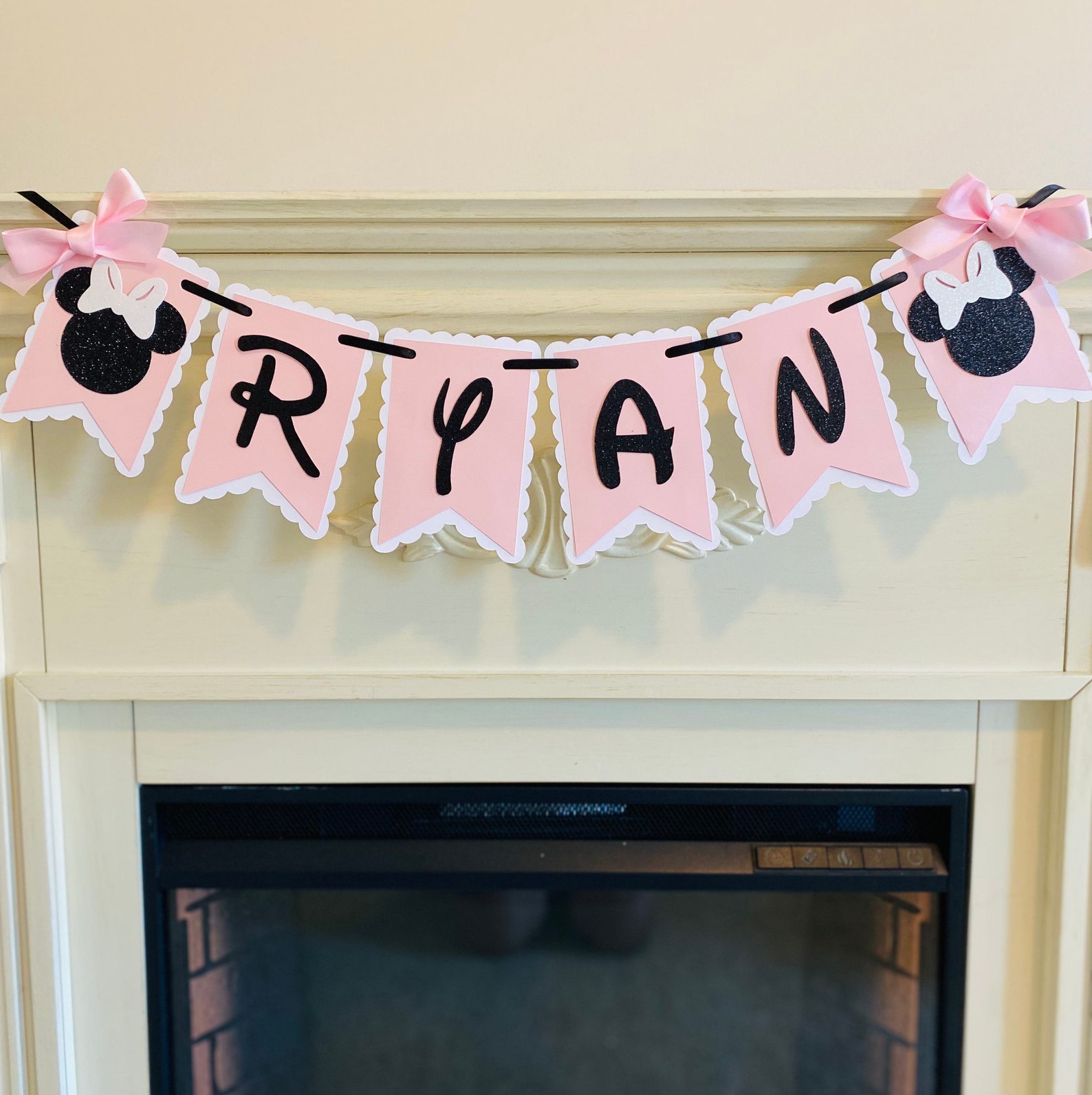 Minnie Mouse Banner Minnie Mouse Birthday Decorations Minnie - Etsy